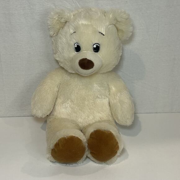 Build-A-Bear | Toys | Build A Bear Cream Teddy Bear Brown Nose Plush ...